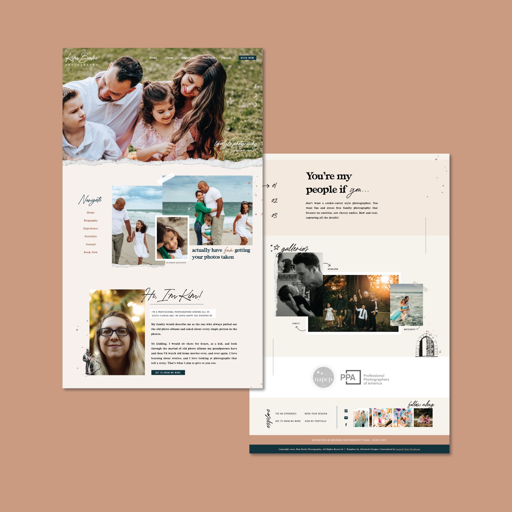 Showit Template Customization | Kim Beebe Photography